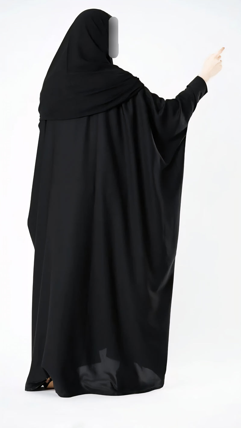 Darlena Saudi Shoulder Jilbab Farasha Set – BAIT AL ABAYA