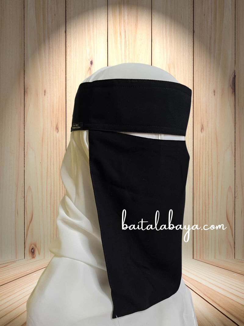 Bedoon Essm Niqab With Tie Back Charm – BAIT AL ABAYA