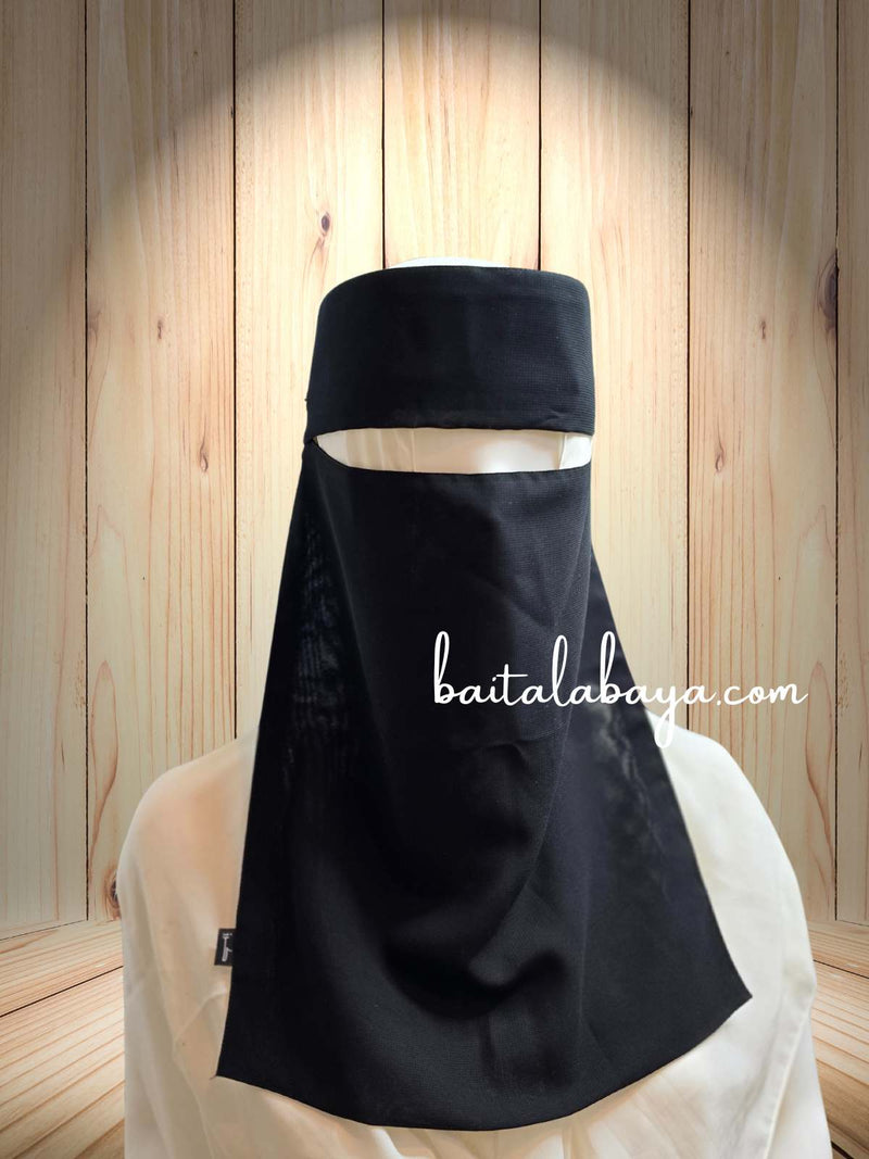 Karaz Flap Niqab With Elastic Sides – BAIT AL ABAYA