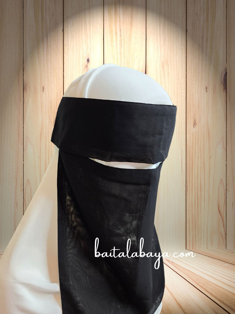 Bedoon Essm Short Flap Niqab – BAIT AL ABAYA