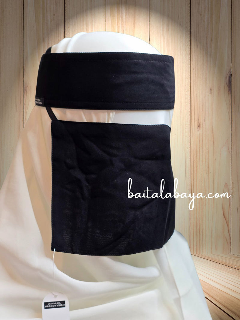 Bedoon Essm Slant Elastic Plain Niqabs – BAIT AL ABAYA